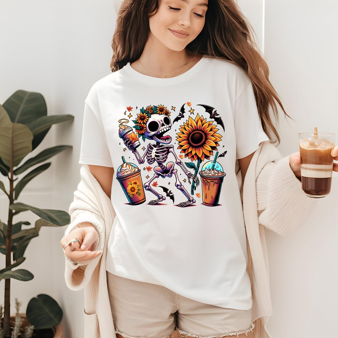 Fall Skeleton Clipart, Digital Download, Spooky Vibes, Autumn Season ...