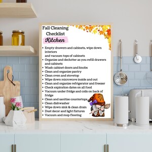Fall Cleaning Checklist Whole House Fall Cleaning Cleaning Checklist ...