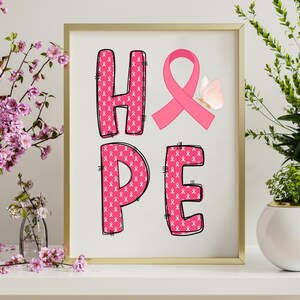 Hope Cancer Survivor PNG| Breast Cancer Ribbon PNG| Motivational Gift ...