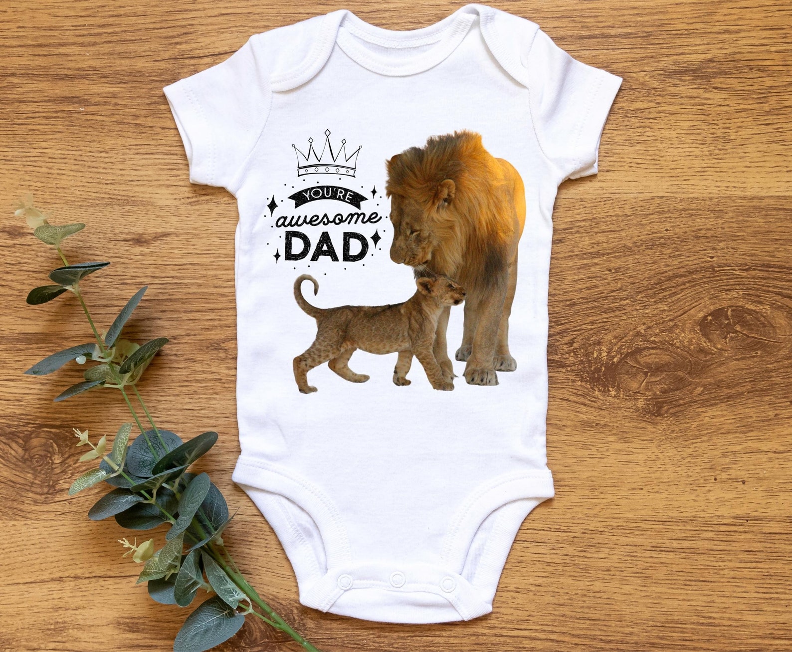 You Are Awesome Dad Little Lion Father's Day Newborn Clothes Dad Lion ...