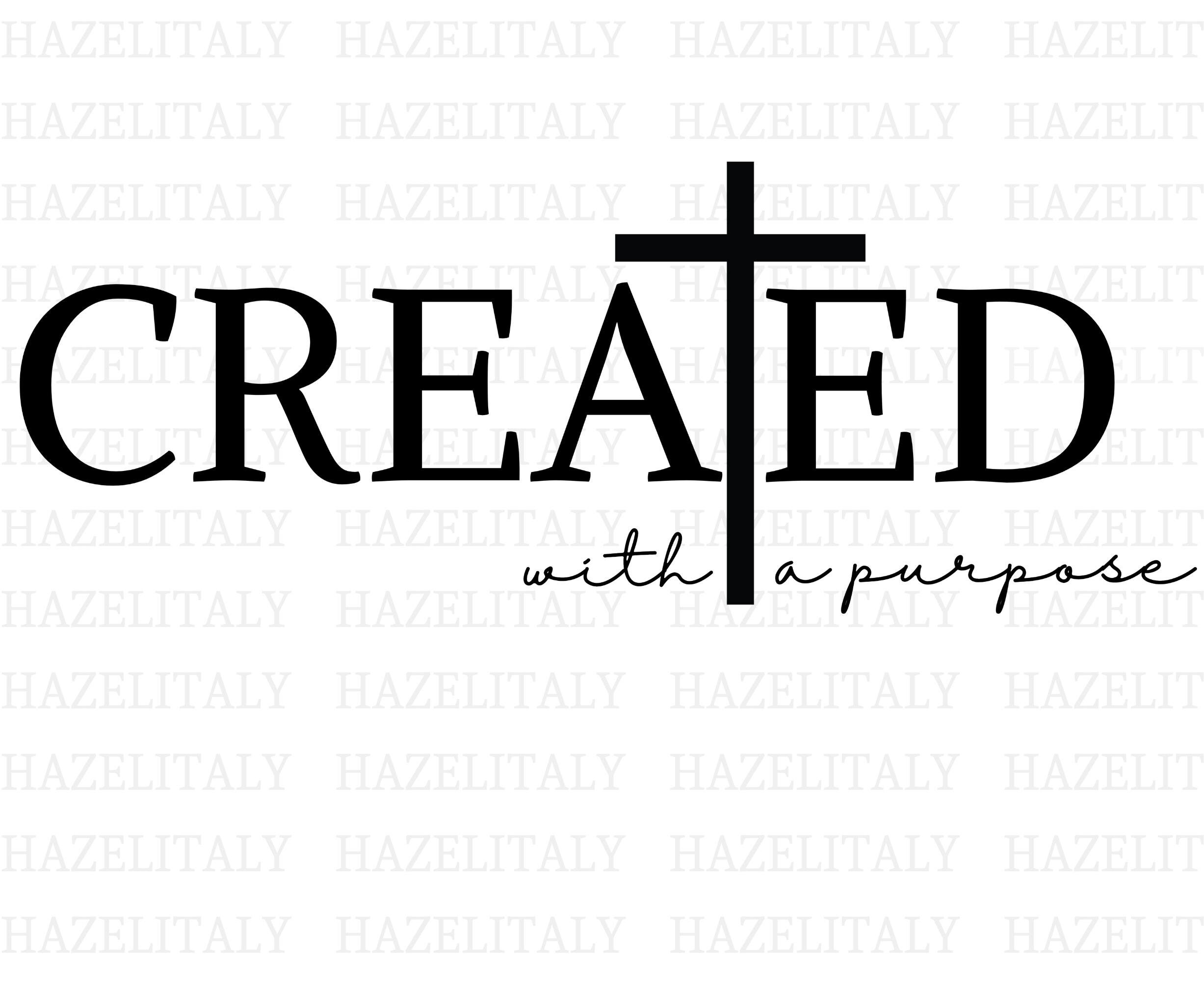 Created With a Purpose PNG Motivational Quote PNG Instant Download ...