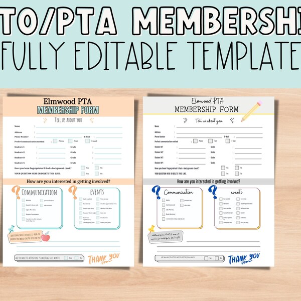 Editable Canva Template PTO Binder for President Form Templates Tracker ...