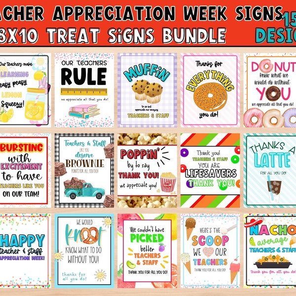 Ice Cream Teacher Appreciation Sign - Etsy