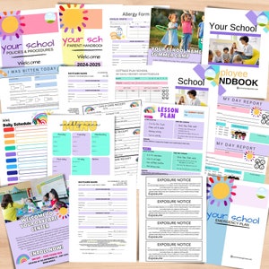 DAYCARE Forms Templates. FULL Daycare Starter Bundle. Enrollment Forms ...