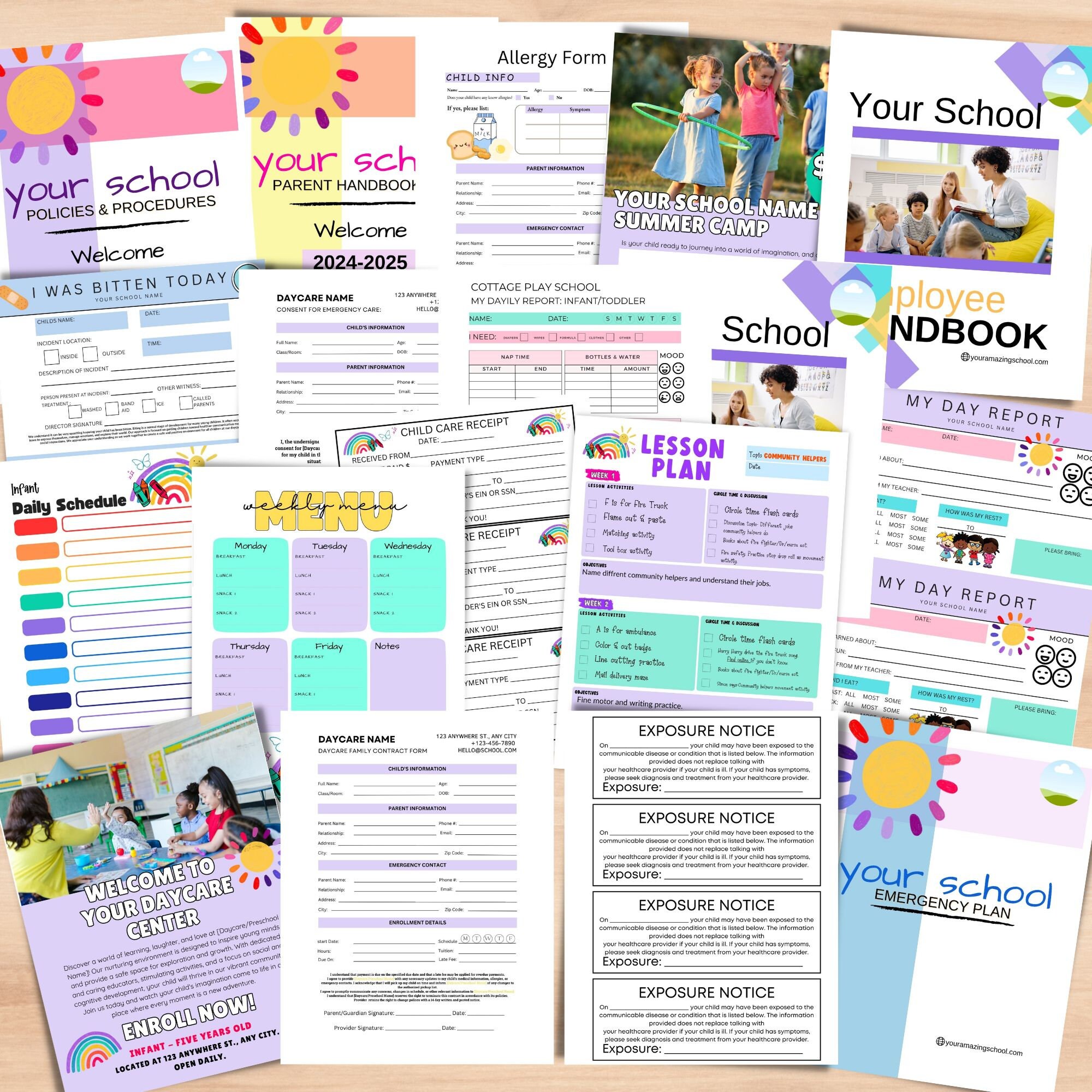 DAYCARE Forms Templates. FULL Daycare Starter Bundle. Enrollment Forms ...