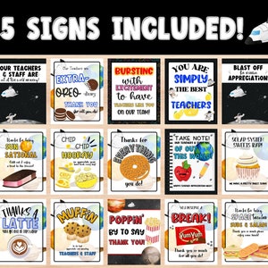 Space Theme Teachers & Staff Itinerary for Teacher Appreciation Week ...