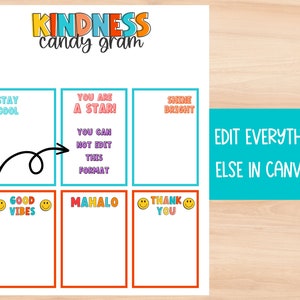 Summer Cnady Gram Kindness & Friendship Candy Gram Candy Fundraising ...