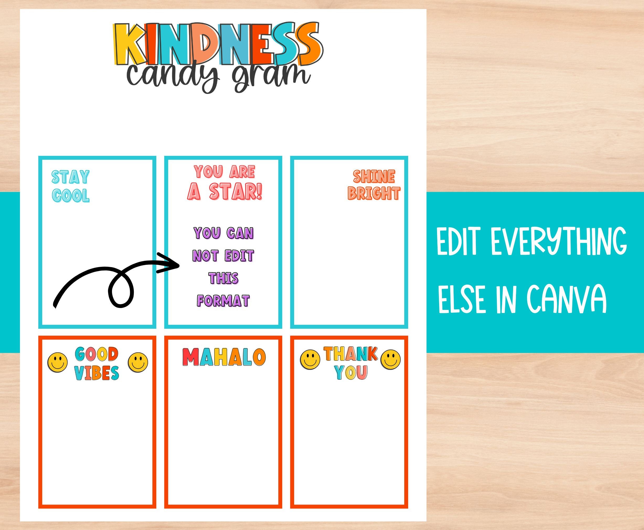 Summer Cnady Gram Kindness & Friendship Candy Gram Candy Fundraising ...