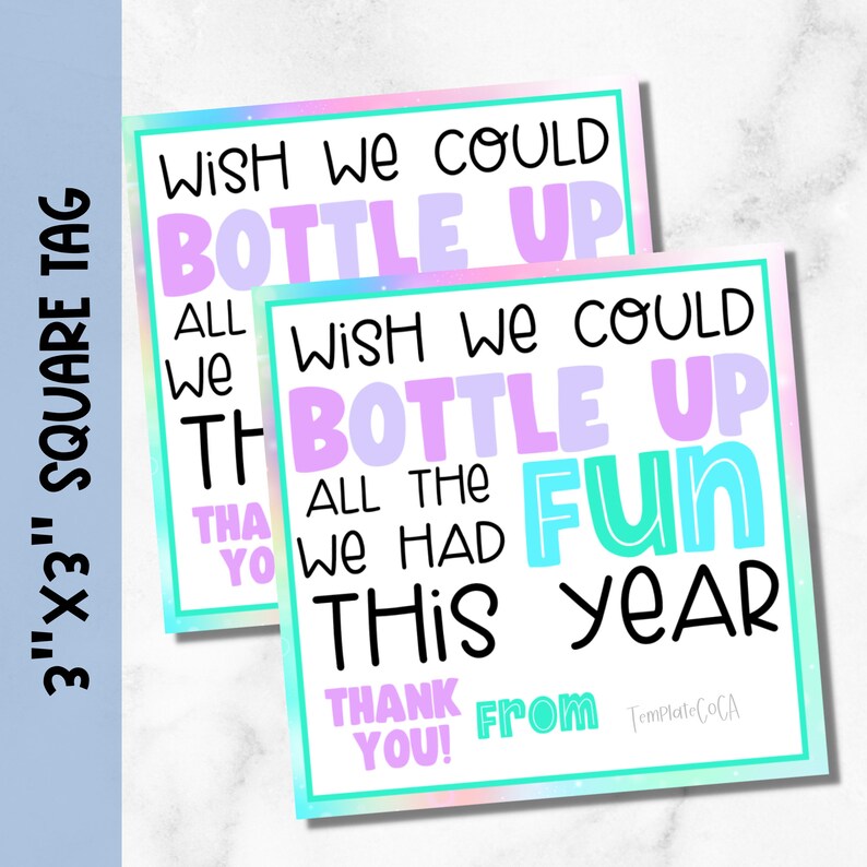 Water Bottle END of Year Teacher Personalized Gift, Bottle up the Fun ...