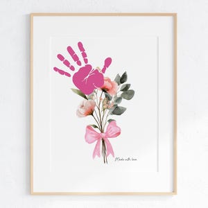 Flower Bouquet Handprint Poem Printable | Mother’s Day Gift From Kids ...