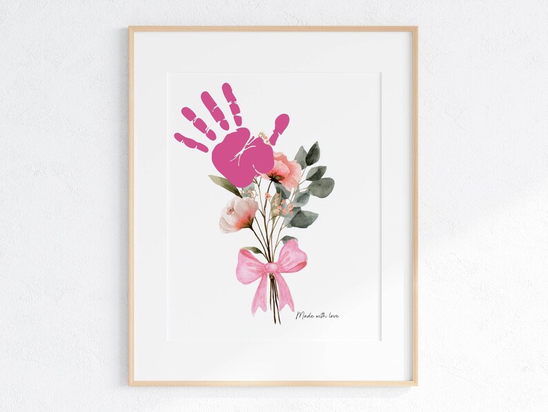 Flower Bouquet Handprint Poem Printable | Mother’s Day Gift From Kids ...