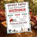 Holiday Raffle Flyer Editable Template. Fundraiser Flyer for Church ...