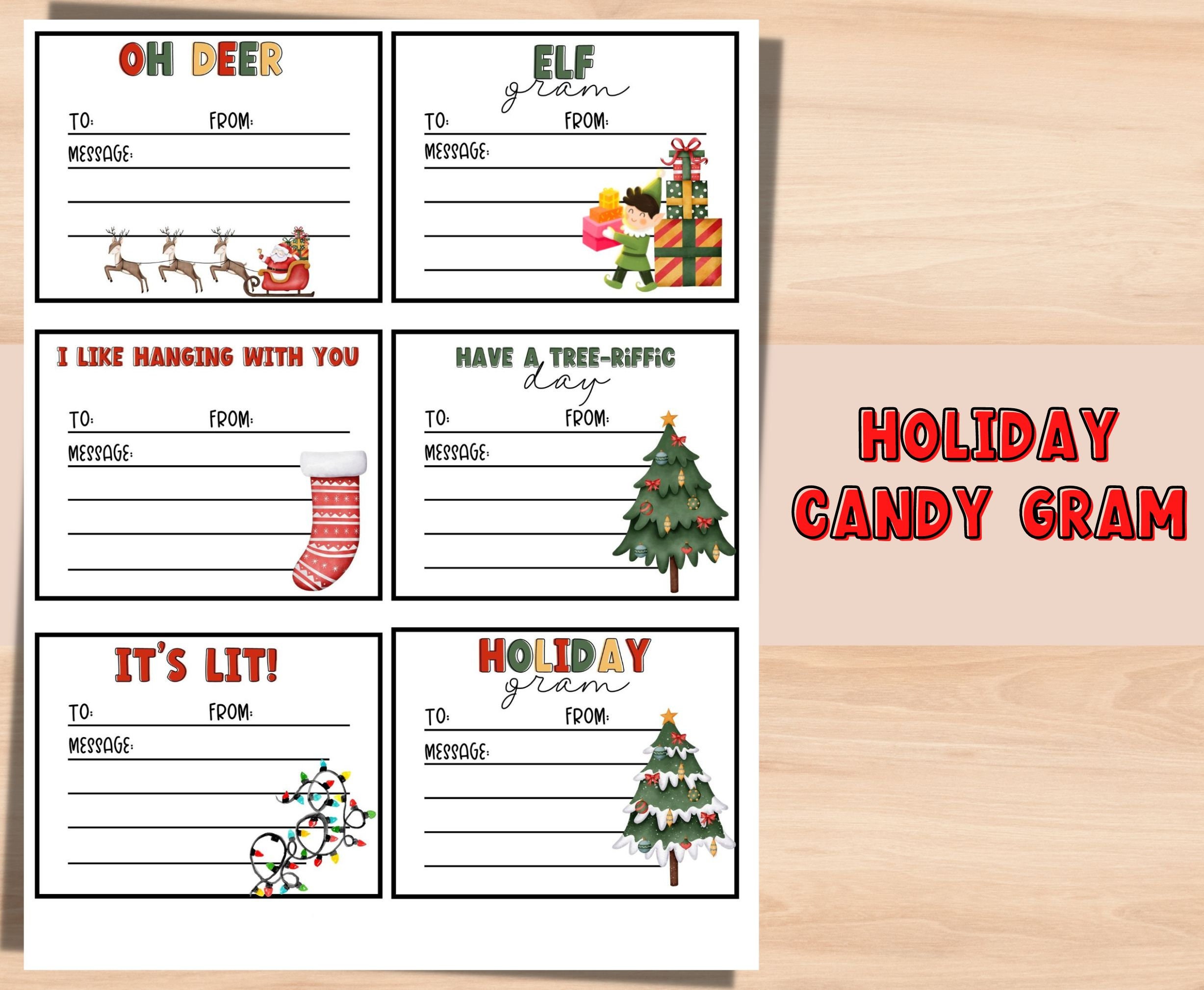 Christmas Candy Gram Fundraising Flyer for Pta.holiday School ...