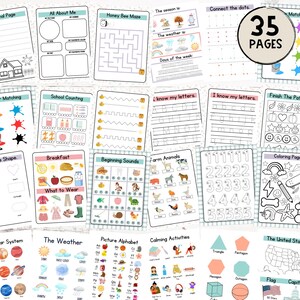 PRESCHOOL Morning Menu | Homeschool Morning Menu| Kindergarten Morning ...