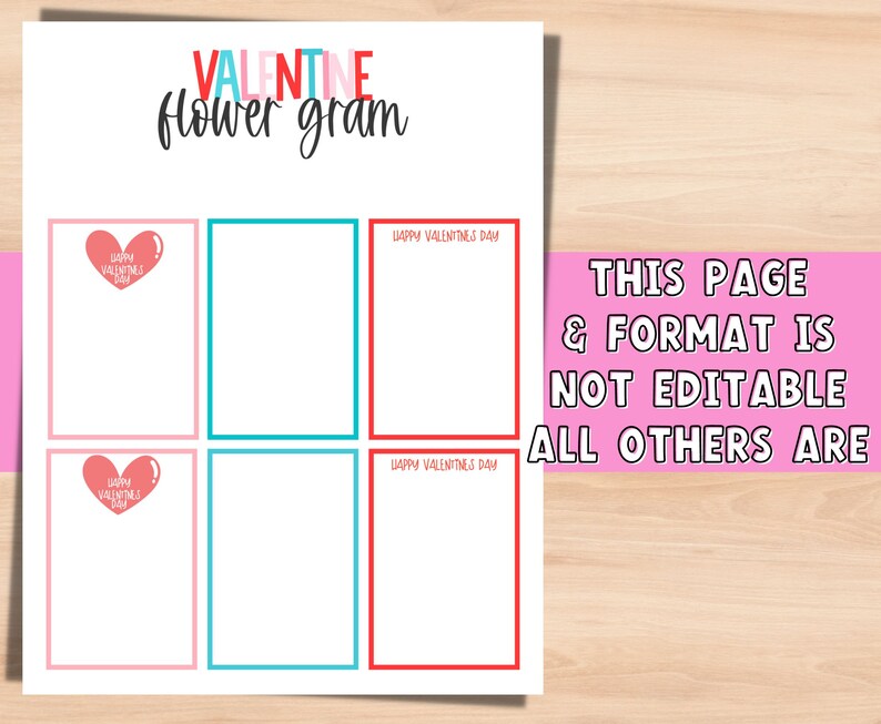 EDITABLE Valentine's Day Flower Gram Flyer, Flower Gram Fundraiser ...