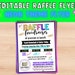 Raffle Flyer Editable Template. Neon Theme Soccer, Church, Community ...