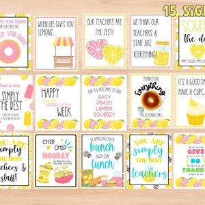 Simply the Best Teachers & Staff. Lemonade Theme Teacher Appreciation ...