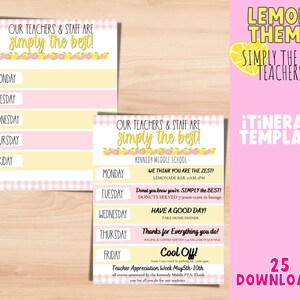 Simply the Best Teachers & Staff. Lemonade Theme Teacher Appreciation ...