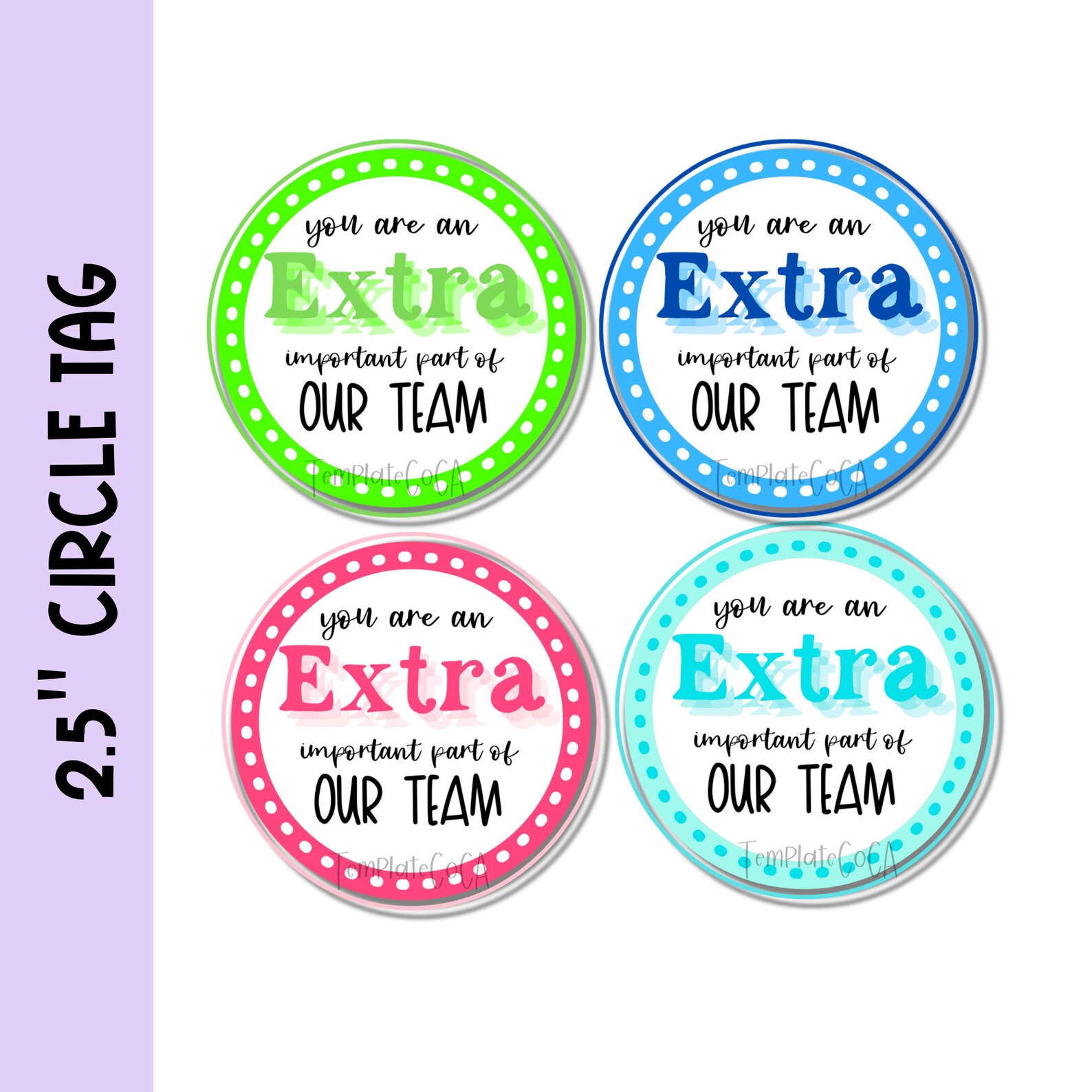 Extra Important Part of Our Team Gift Tag 2.5 Circle - Etsy