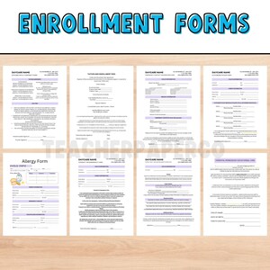 DAYCARE Forms Templates. FULL Daycare Starter Bundle. Enrollment Forms ...