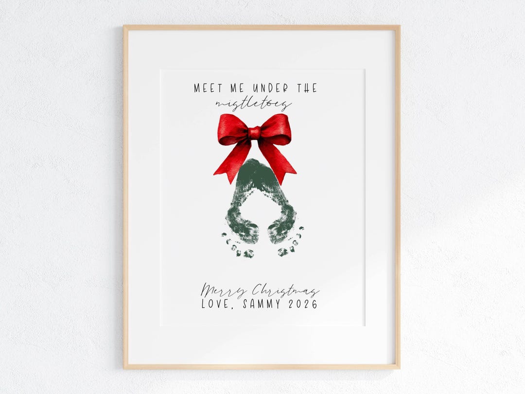 Christmas Handprint Keepsake Template. Christmas Footprint Printable ...