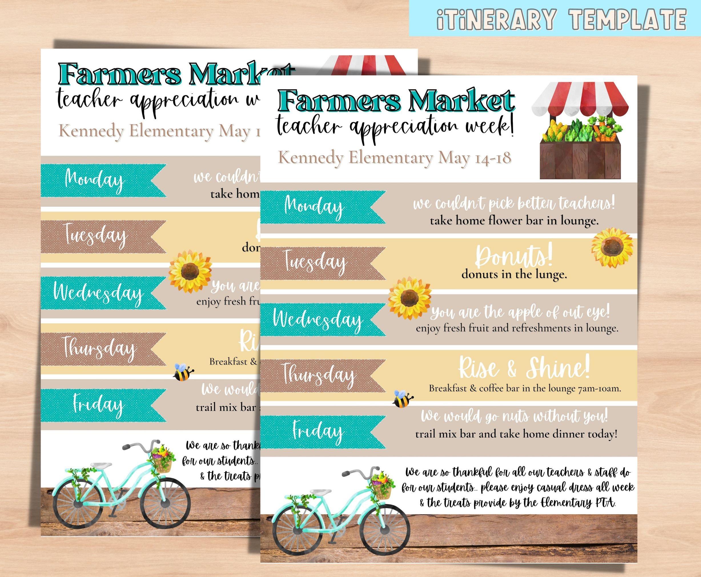 Farmers Market Theme for Teacher Appreciation Week. Market Days Teacher ...