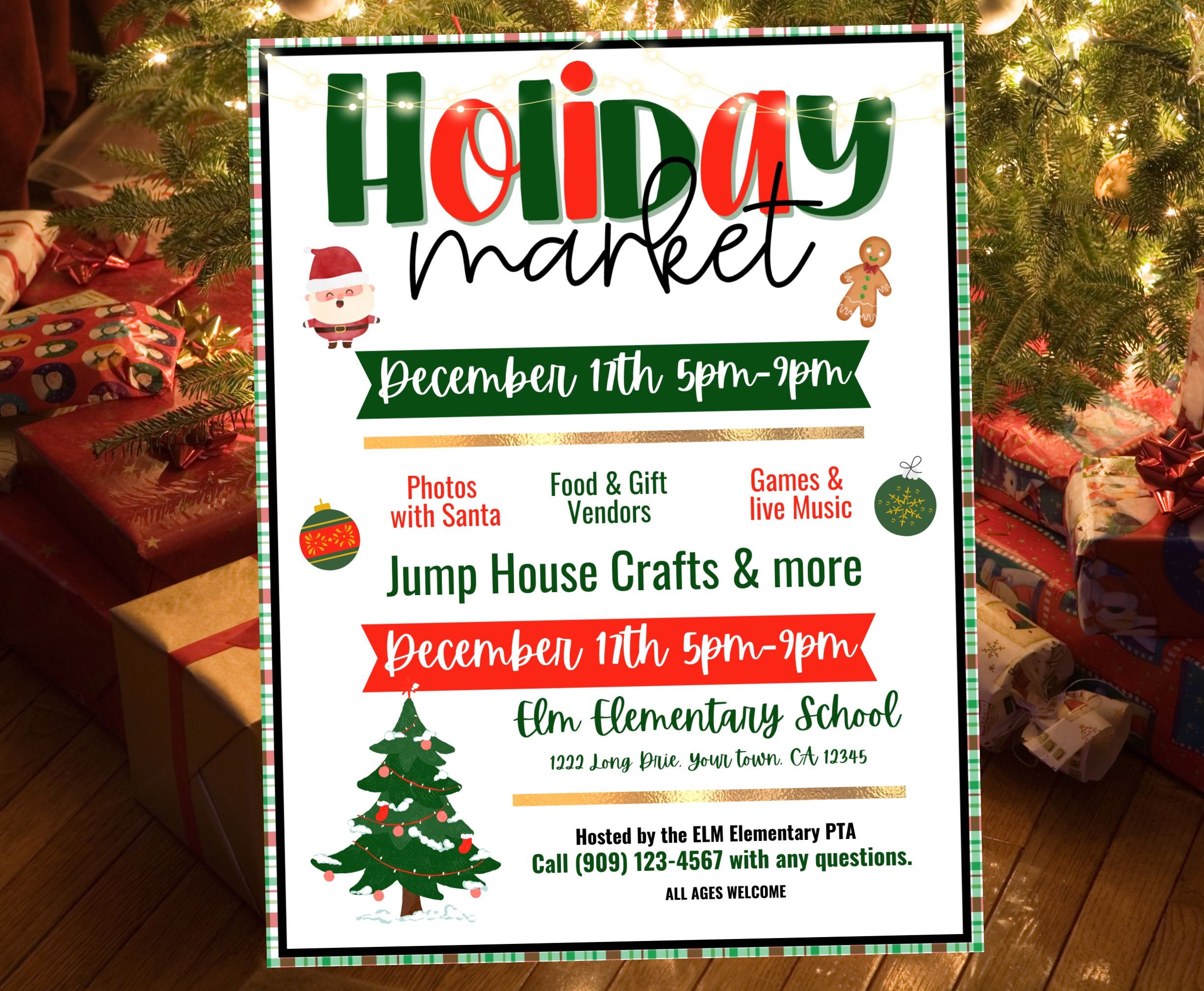 Holiday Market Flyer Editable Template. Fundraiser Flyer for Church ...