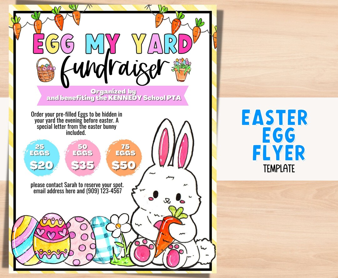 Editable EGG My YARD Spring Flyer. Easter Flyer. Event Flyer. PTA Event ...