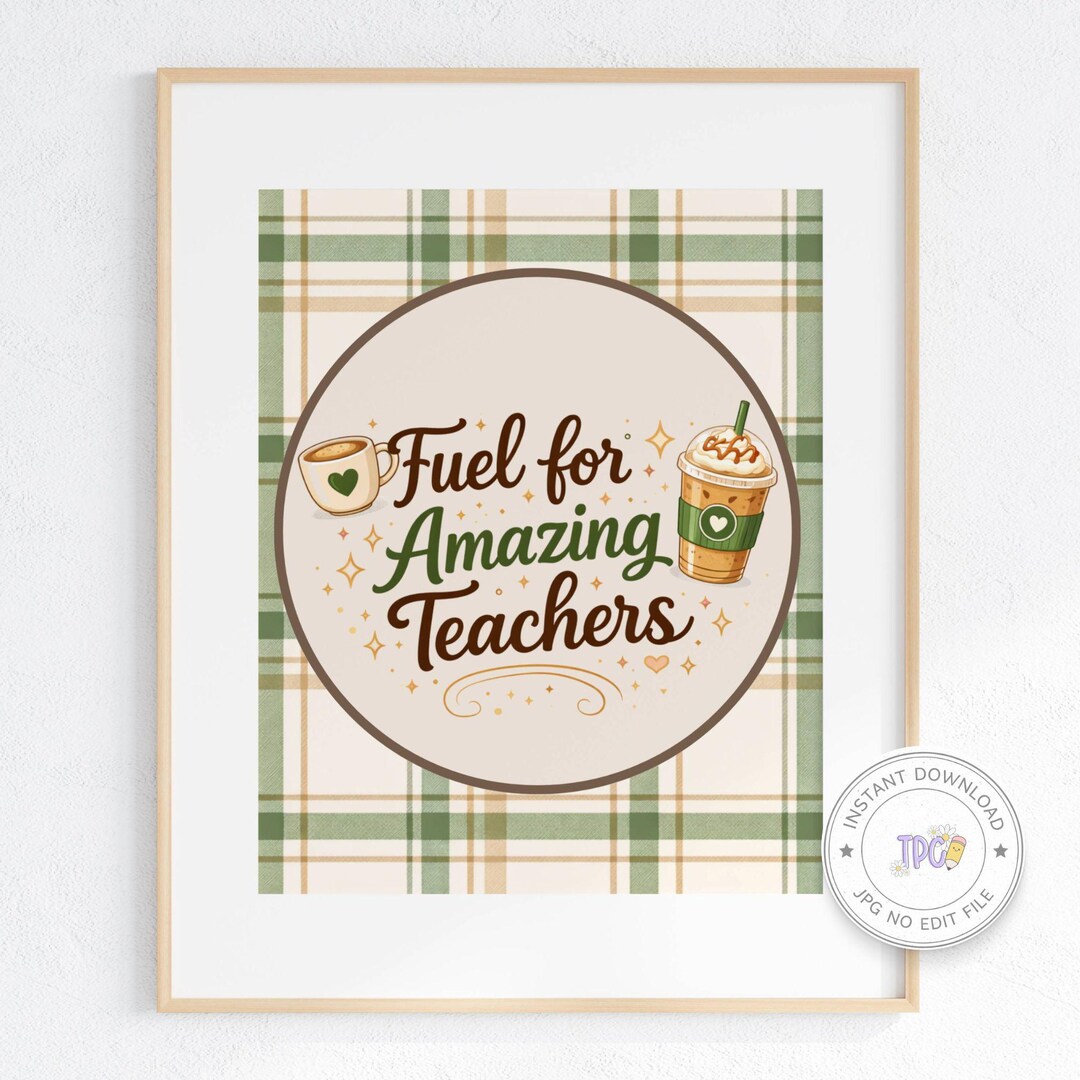 We Appreciate You a LATTE | Coffee Sign for Staff & Teacher ...