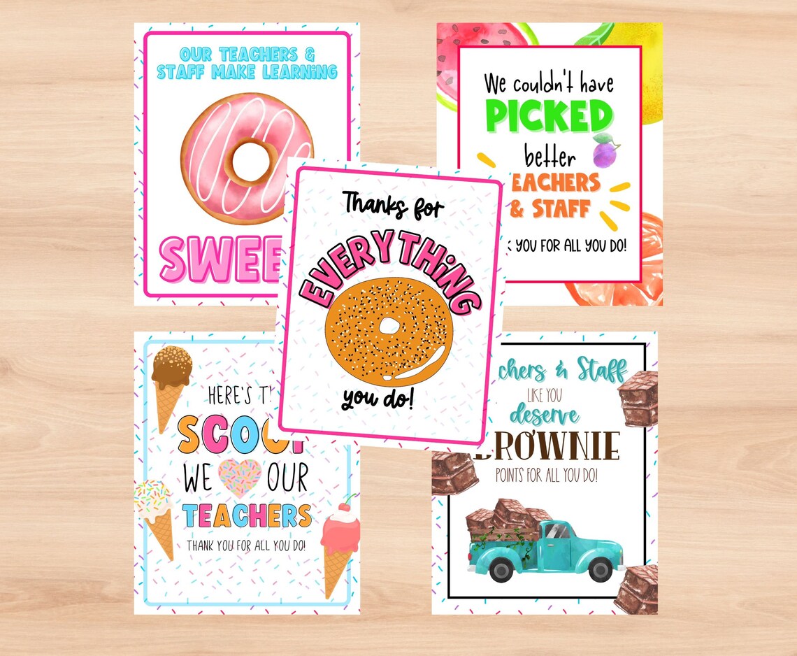 Donut Teacher Appreciation Theme. Itinerary for Teacher - Etsy