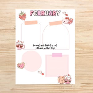 February PTO/PTA NEWSLETTER Editable Template | Valentine Printable ...