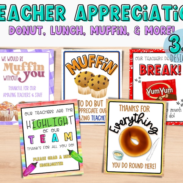 Teacher Appreciation With Bagel - Etsy