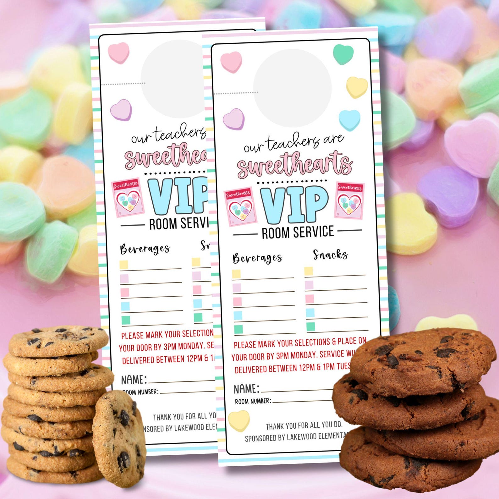 Valentines Teacher Appreciation | VIP Room Service Teacher & Staff ...