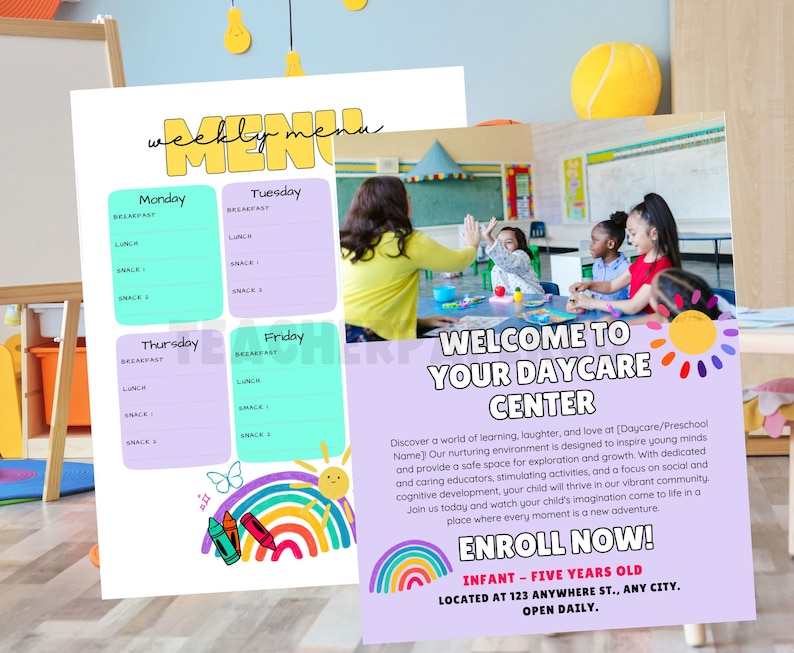 Preschool Forms Templates. Preschool Daily Schedule. Daycare Starter ...