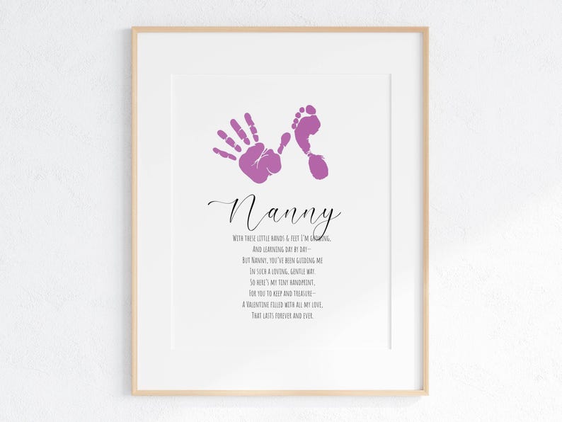 Nanny Valentine Poem | Valentine Handprint Craft for Nanny | Gift From ...