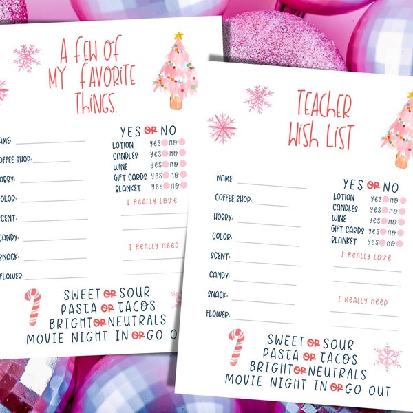 Teacher Holiday Questionnaire - Etsy