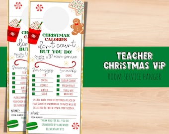 Teacher VIP Room Service Door Hanger Printable Staff and Teacher ...