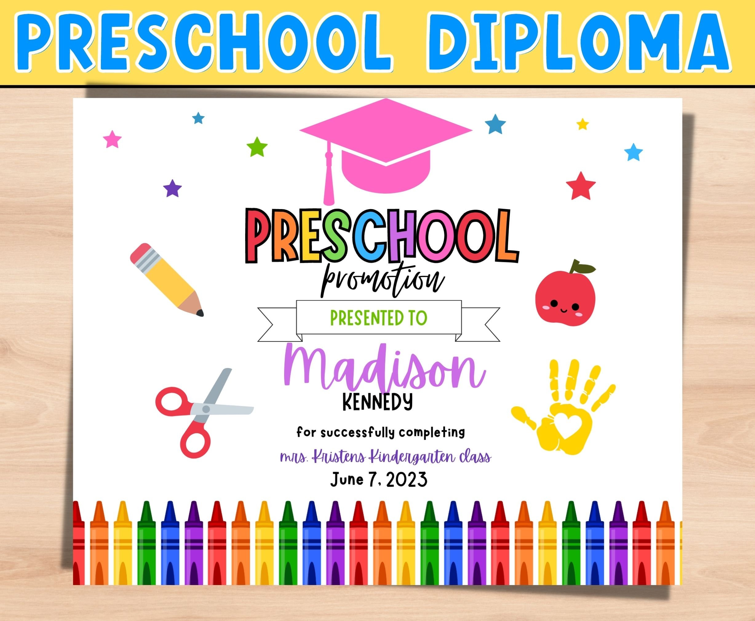 Editable Graduation Certificate. Personalized Graduation Certificate ...