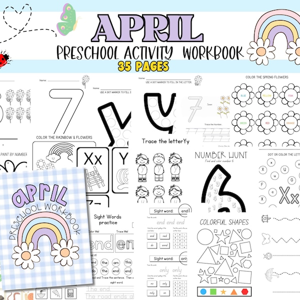 Preschool Workbook - Etsy