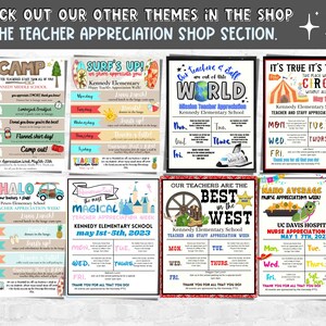 Space Theme Teachers & Staff Itinerary for Teacher Appreciation Week ...