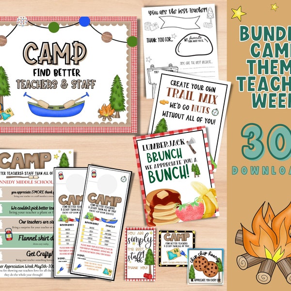 Camping Theme Teacher - Etsy