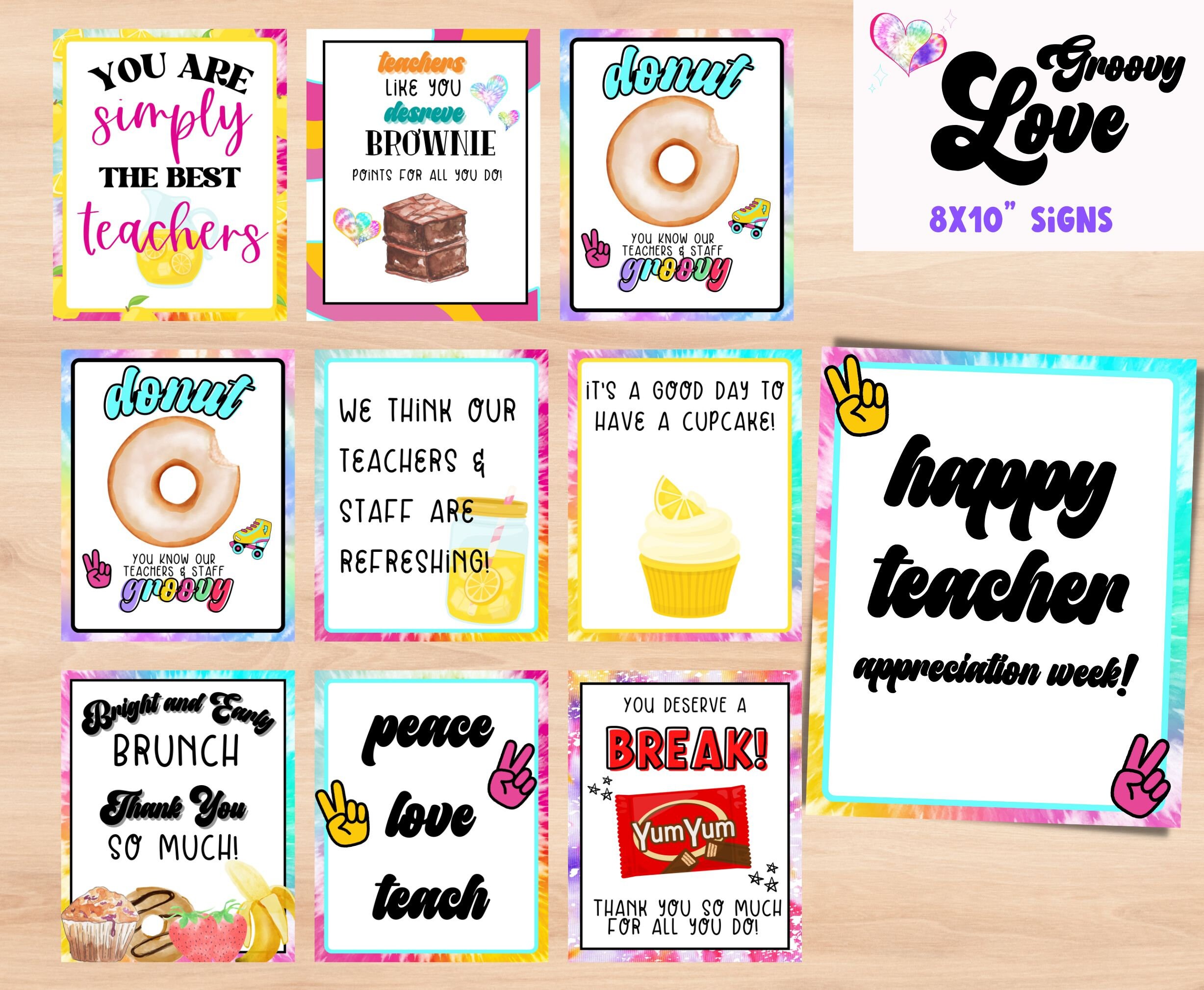 Groovy Bright Teacher Appreciation Week ITINERARY Schedule and - Etsy