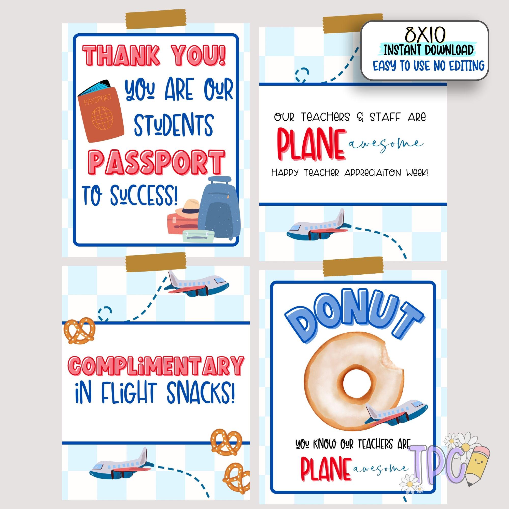 Plane Awesome Teacher Appreciation Signs | Teacher Appreciation Week ...