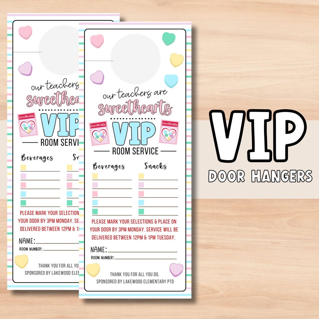 Valentines Teacher Appreciation | VIP Room Service Teacher & Staff ...