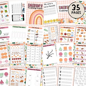 Morning Menu Pages | Kindergarten Homeschool Morning Menu| 1st Grade ...