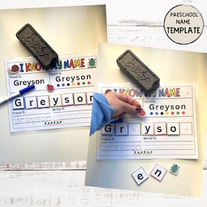 Dry Erase Name Mat | Montessori Activity | Homeschool Learning Activity ...