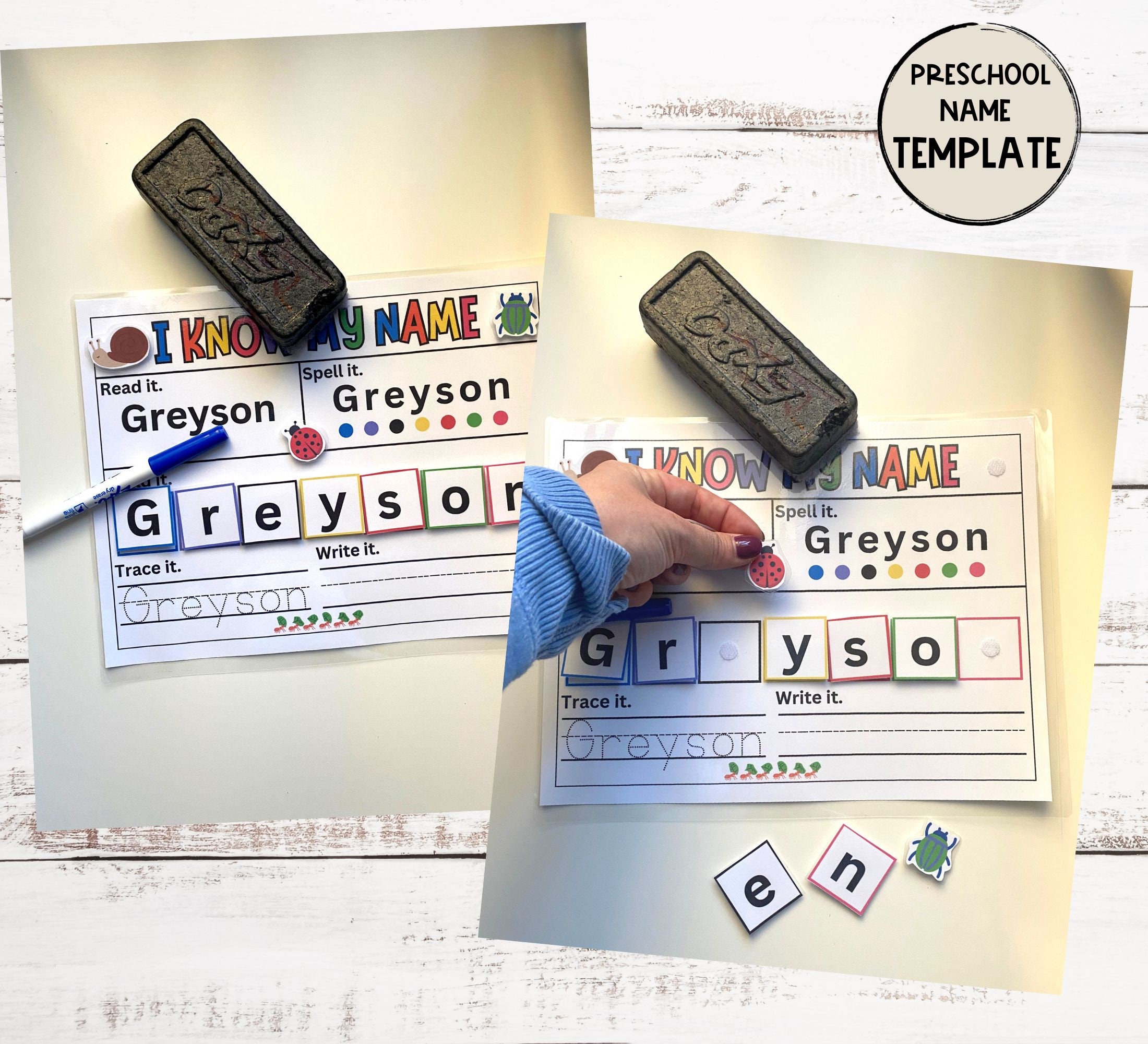 Police Cars Dry Erase Name Mat Montessori Activity - Etsy