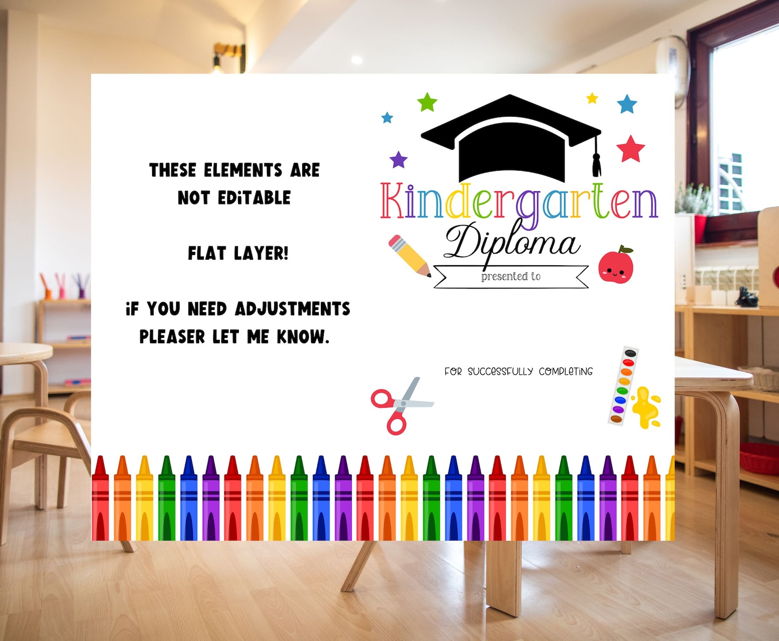Editable Kindergarten Diploma With Photo, Personalized Graduation ...