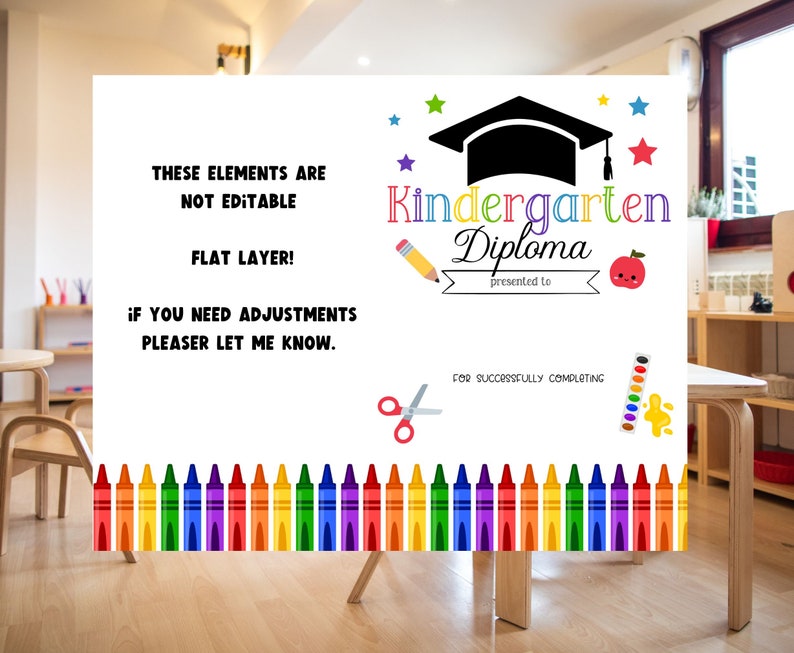 Editable Kindergarten Diploma With Photo, Personalized Graduation ...