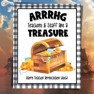 Pirate Themed Teacher Appreciation Weekly Itinerary & Decor Bundle ...